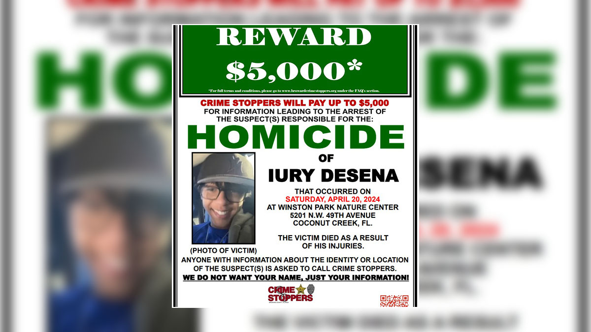 Iury Desena: $5,000 reward offered in fatal stabbing of 15-year-old at ...