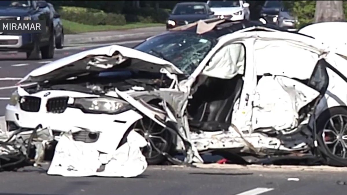 Driver extricated from vehicle after crash in Miramar – NBC 6 South Florida