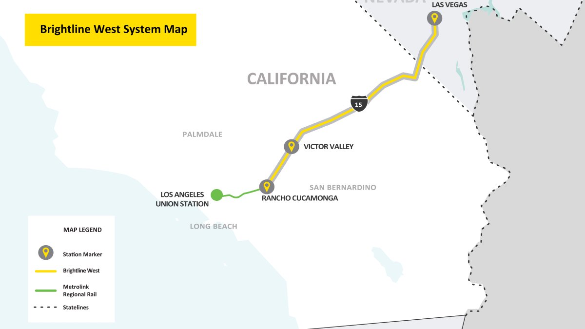 Construction to begin for high-speed rail from LA area to Las Vegas ...