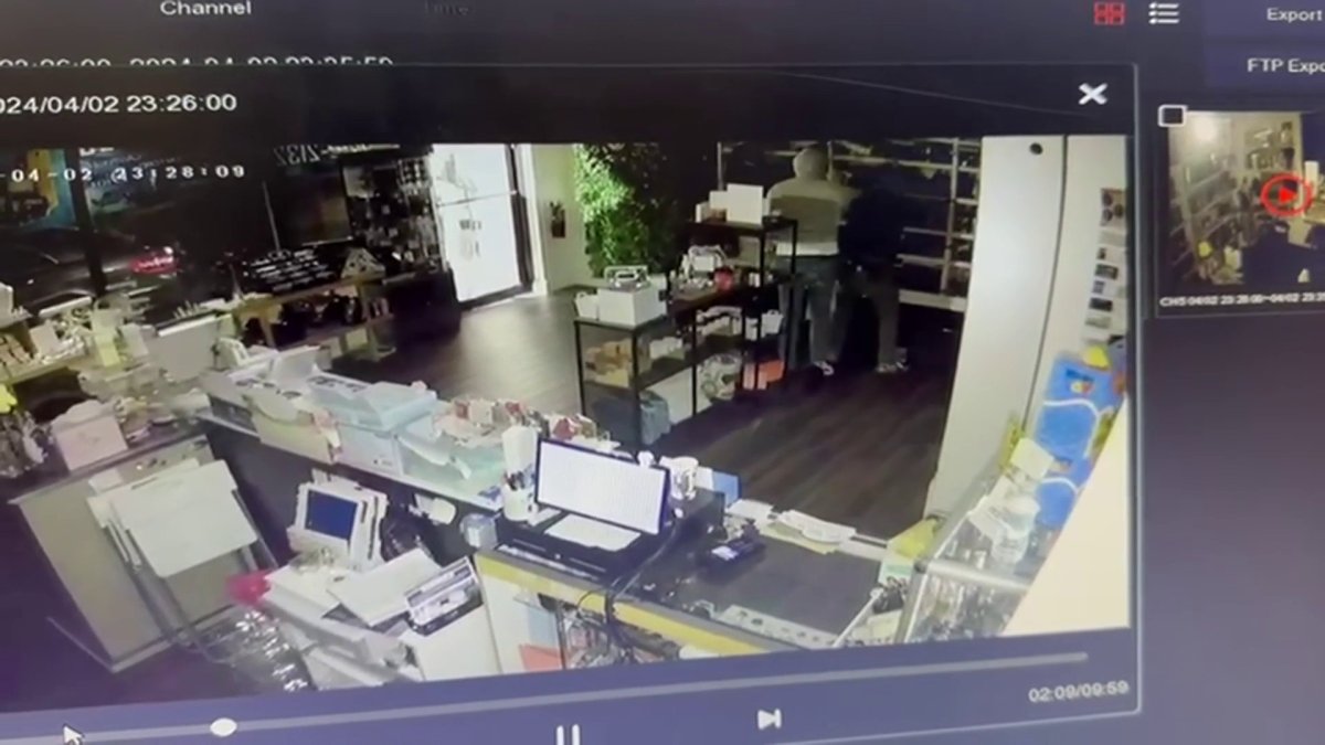 Surveillance video shows thieves ransacking Hollywood perfume shop ...