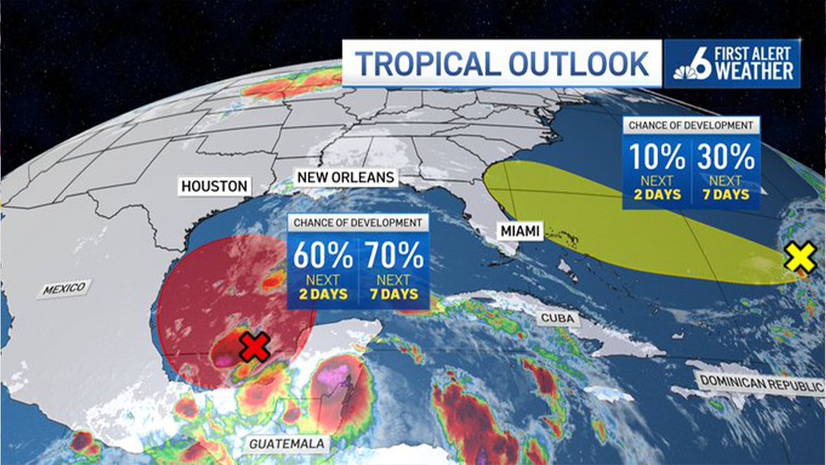 New tropical wave moves toward Florida’s east coast. – NBC 6 South Florida