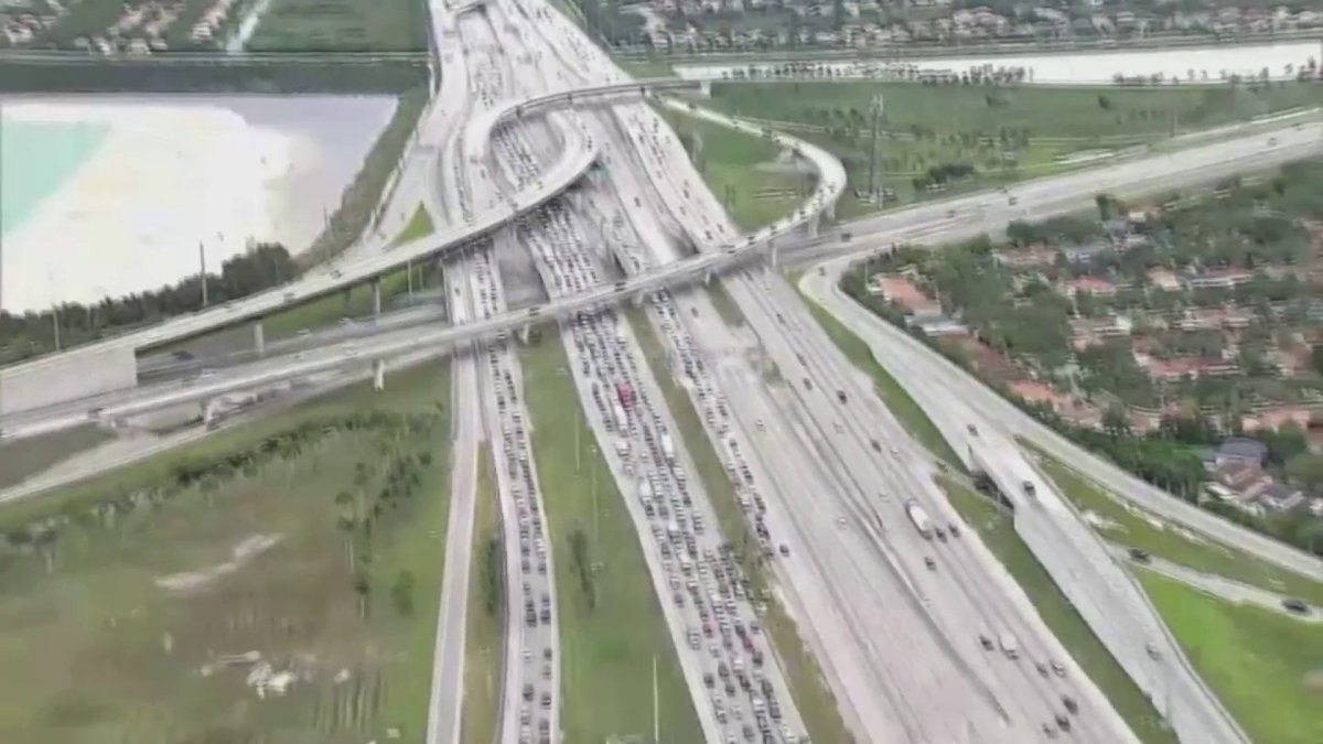 Scene of fiery crash on I-75 in Miami-Dade – NBC 6 South Florida