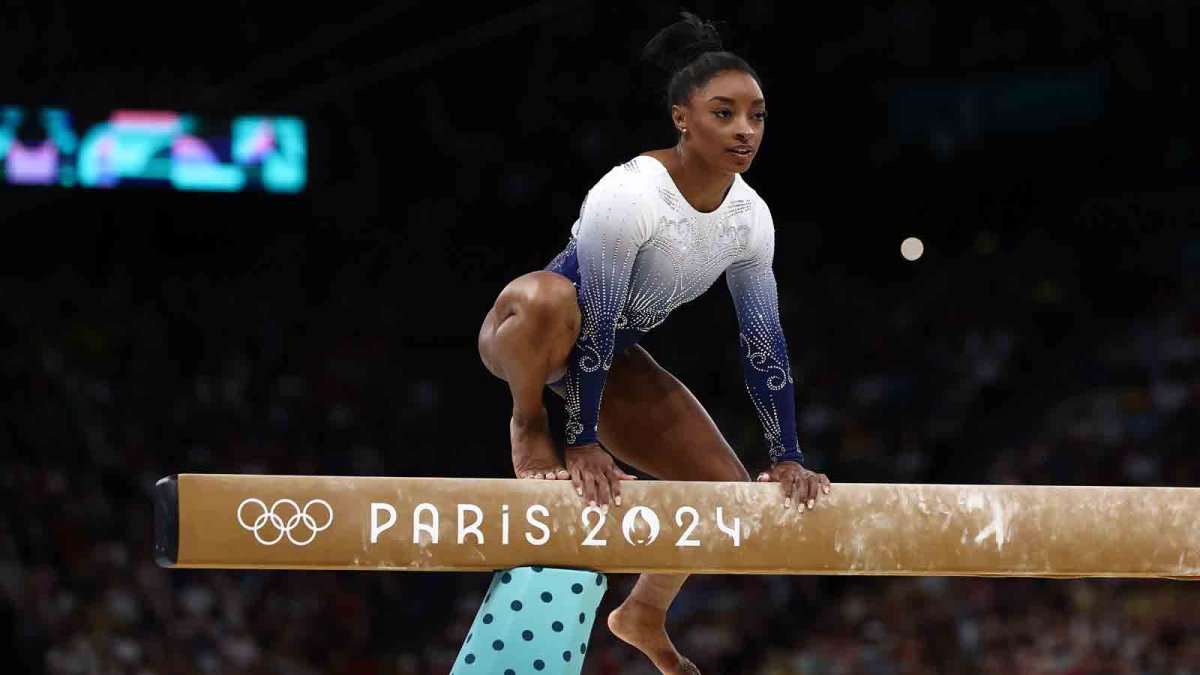 Simone Biles Falls Off Beam During Final Routine At 2024 Olympics Nbc