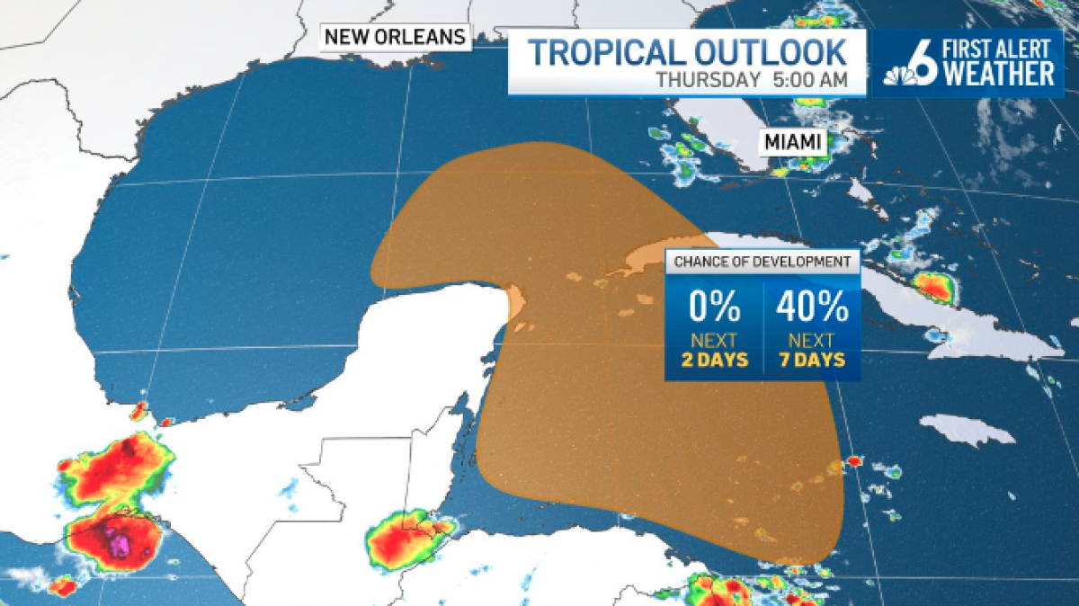 Tracking the tropics: Low chance of development in northwest Caribbean ...