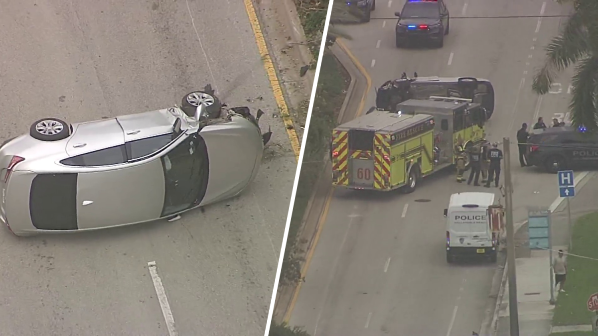 Hallandale Beach rollover crash closes northbound Federal Highway – NBC ...