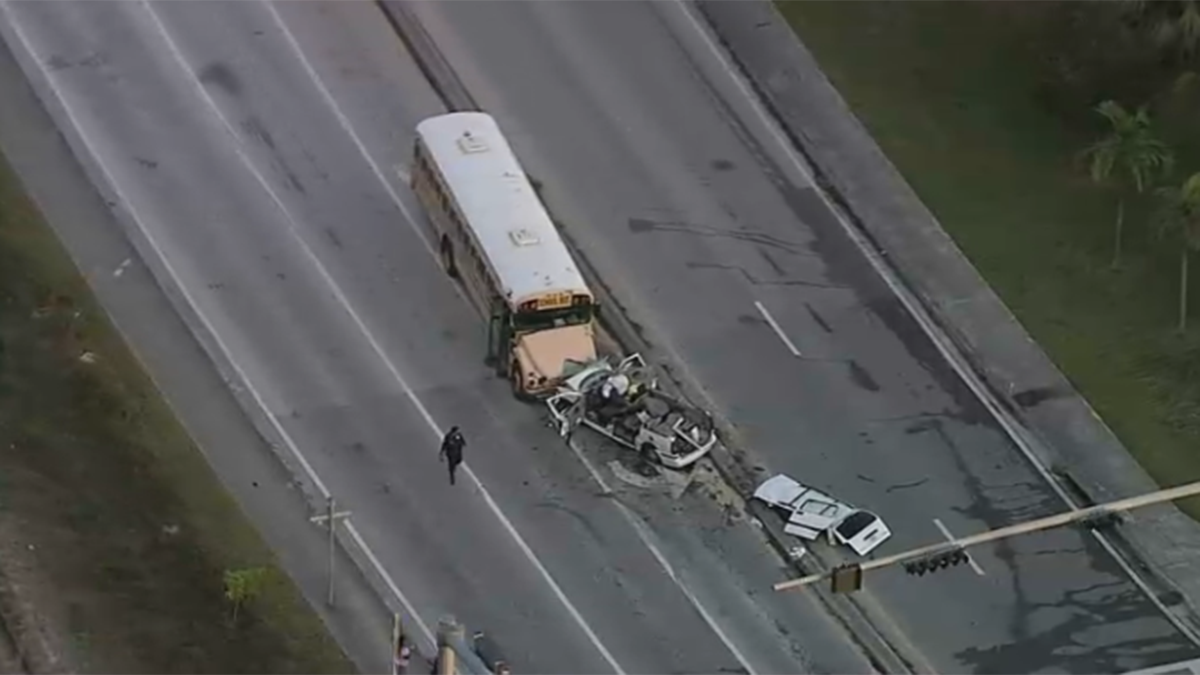 Driver hospitalized after crash involving school bus in Miami-Dade – NBC 6 South Florida