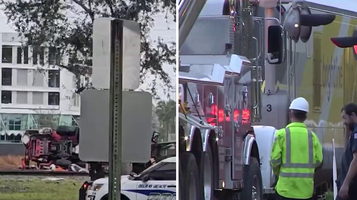 Witness says fireman ‘flew out of truck’ during Brightline train crash ...