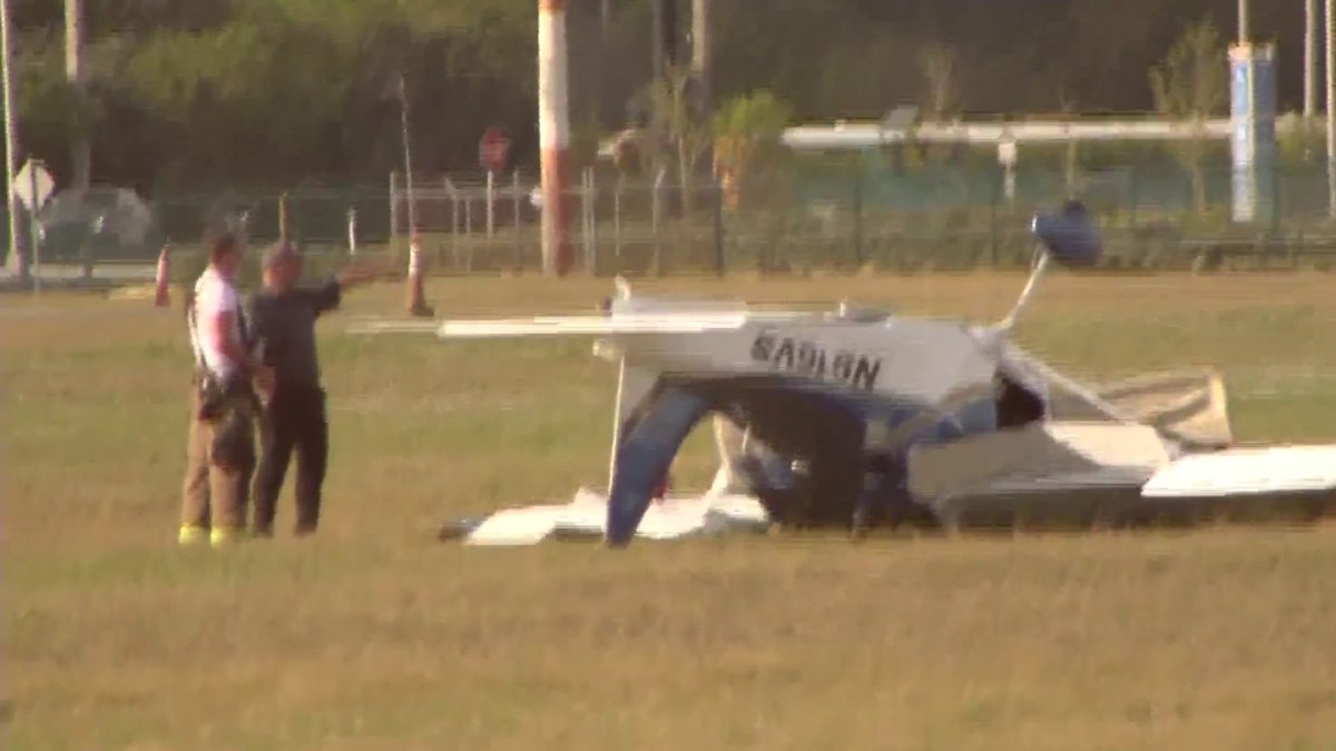 Pilot suffers minor injuries plane flips at North Perry Airport – NBC 6 ...