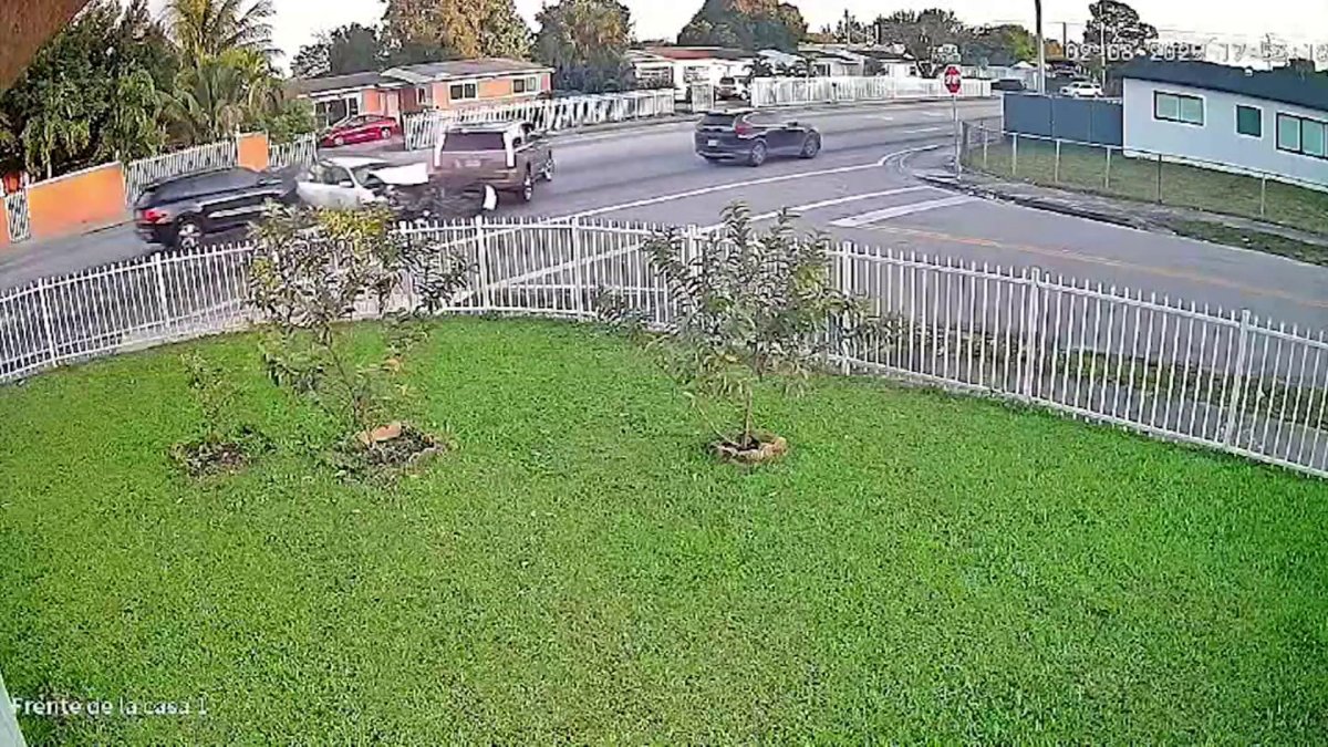 Surveillance video captures Miami Gardens crash that left 5 dead – NBC 6 South Florida
