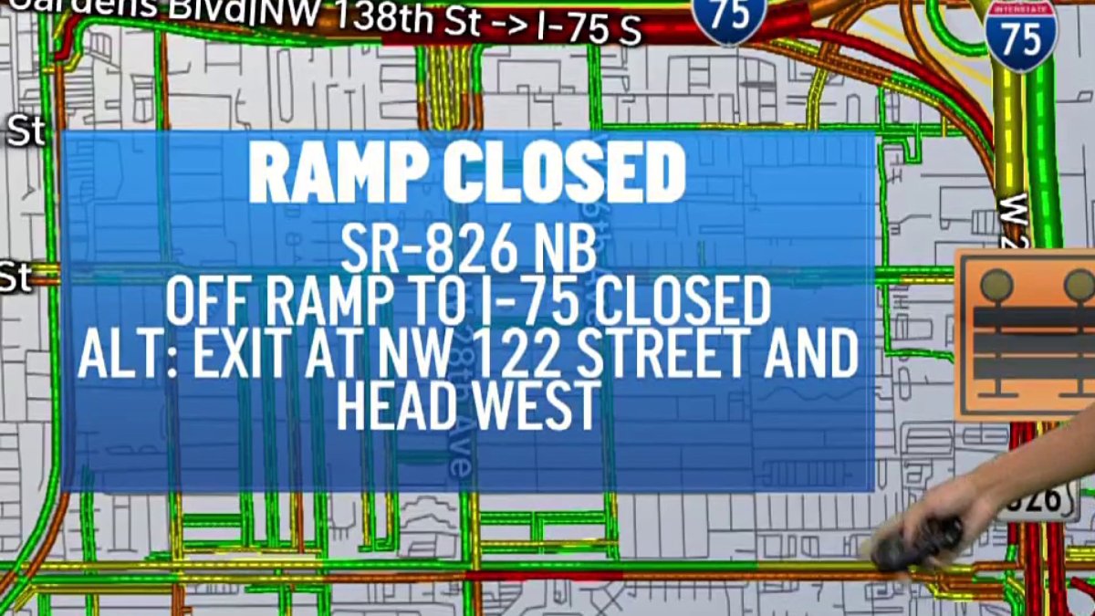 1 lane opened, 1 closed on NB I-75 ramp from Palmetto Expressway – NBC ...