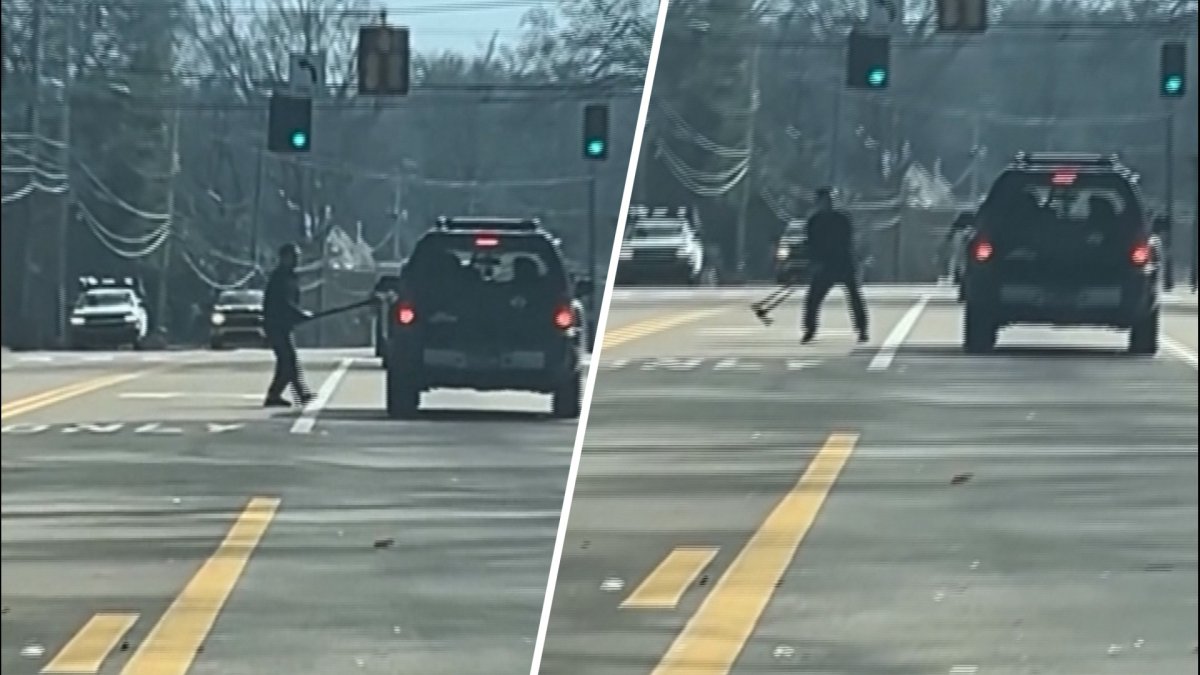 WATCH: Man with an ax hits a car after a fender bender – NBC 6 South ...