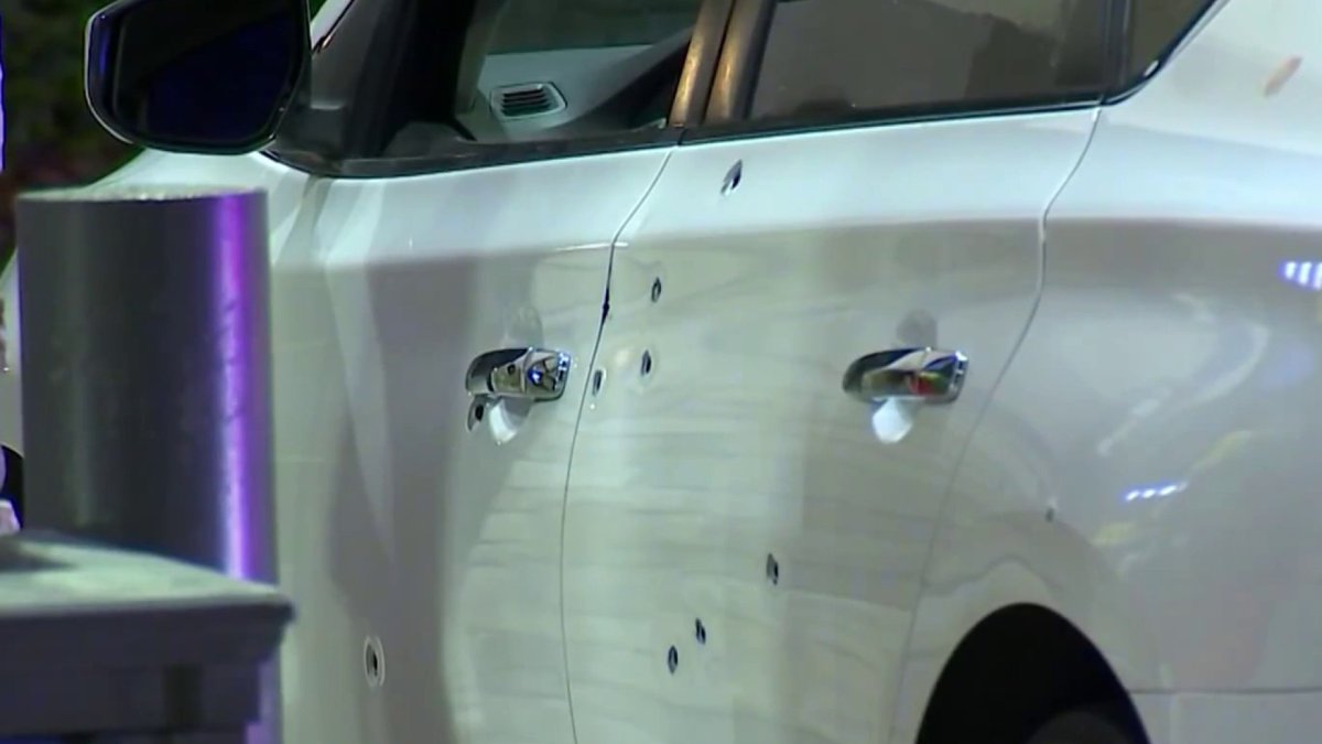 Police investigate car riddled with bullets at Hollywood gas station ...