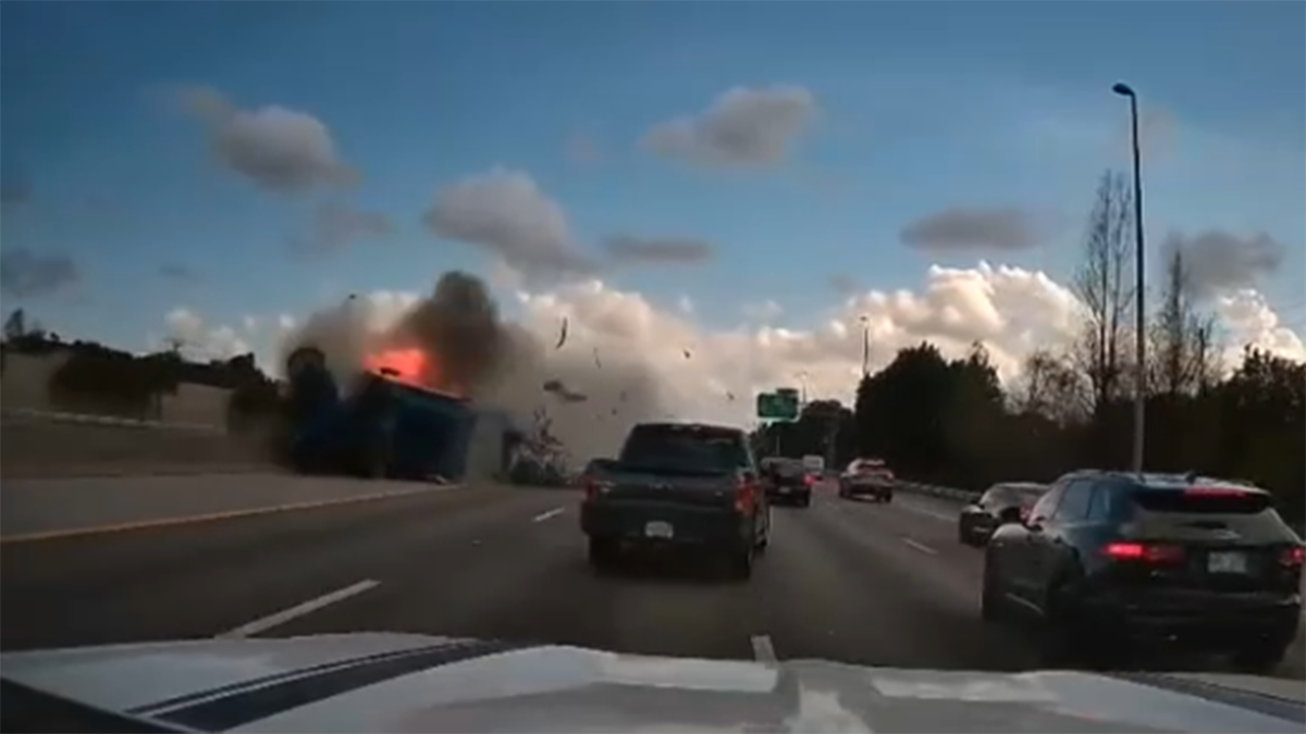 Video shows fiery tractor-trailer crash on Turnpike in Broward – NBC 6 ...