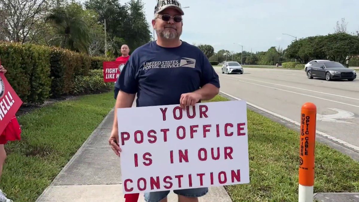 USPS workers rally in Miramar to protest President Trump’s push to ...