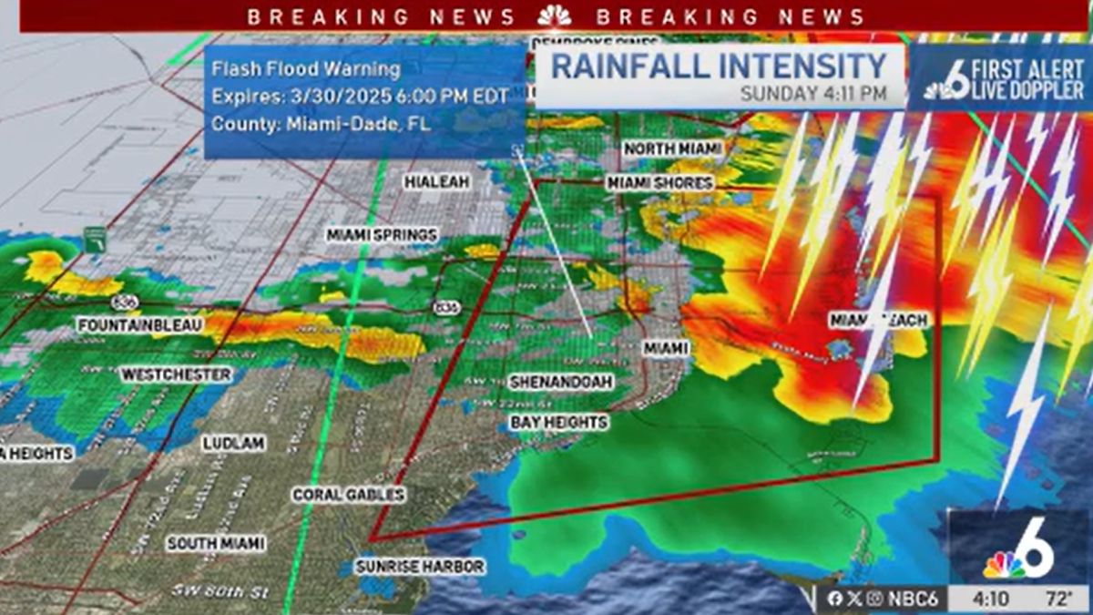 Flash flood warning issued for Miami-Dade and Broward counties – NBC 6 ...