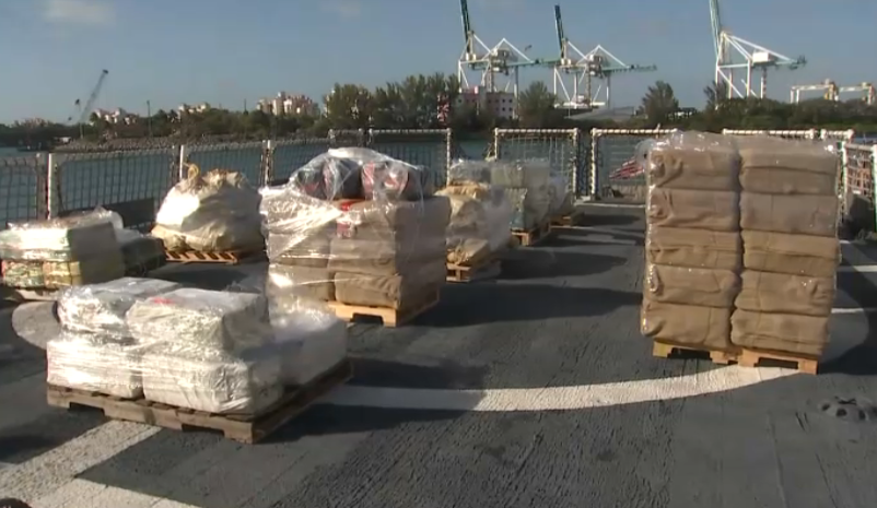 Coast Guard offloads $141M worth of drugs intercepted at sea – NBC 6 ...