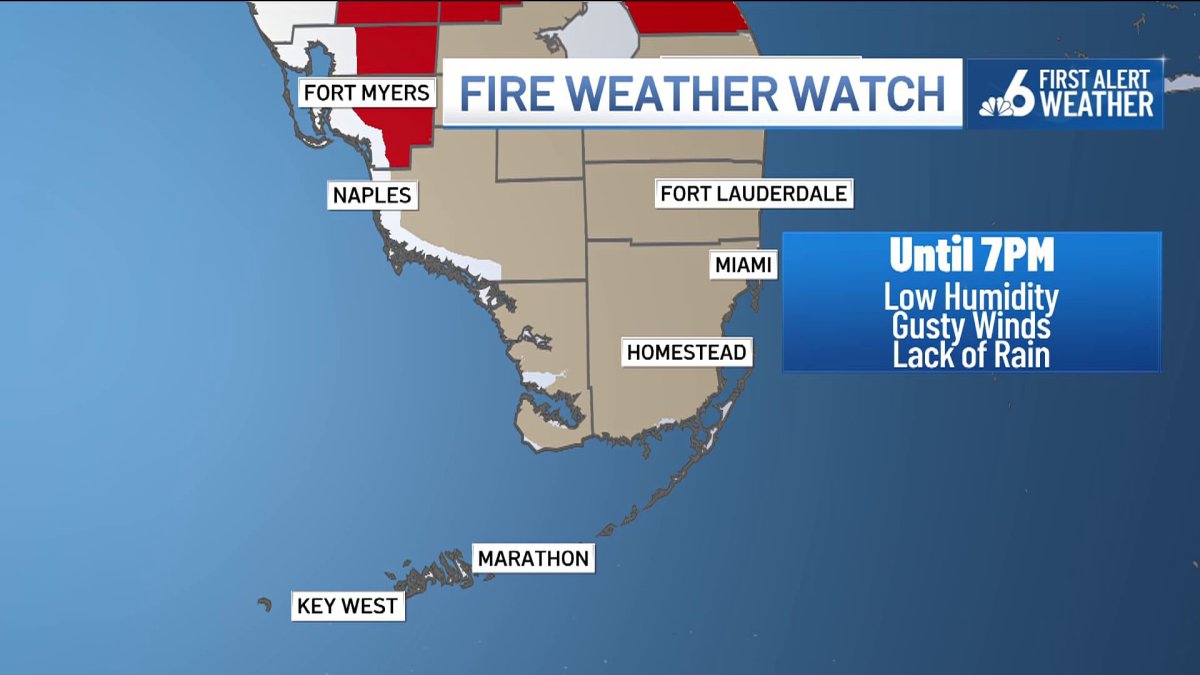 Fire weather watch in effect in South Florida – NBC 6 South Florida