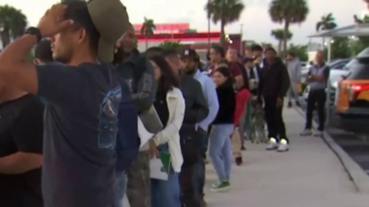 WATCH: People wait in overnight line for DMV appointment as Miami-Dade ...