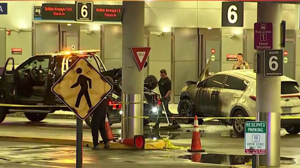 Traffic back open after car catches on fire at MIA – NBC 6 South Florida