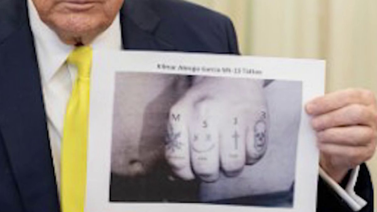 Fact check: MS-13 hand tattoo claims by Trump ‘pants on fire’ – NBC 6 ...