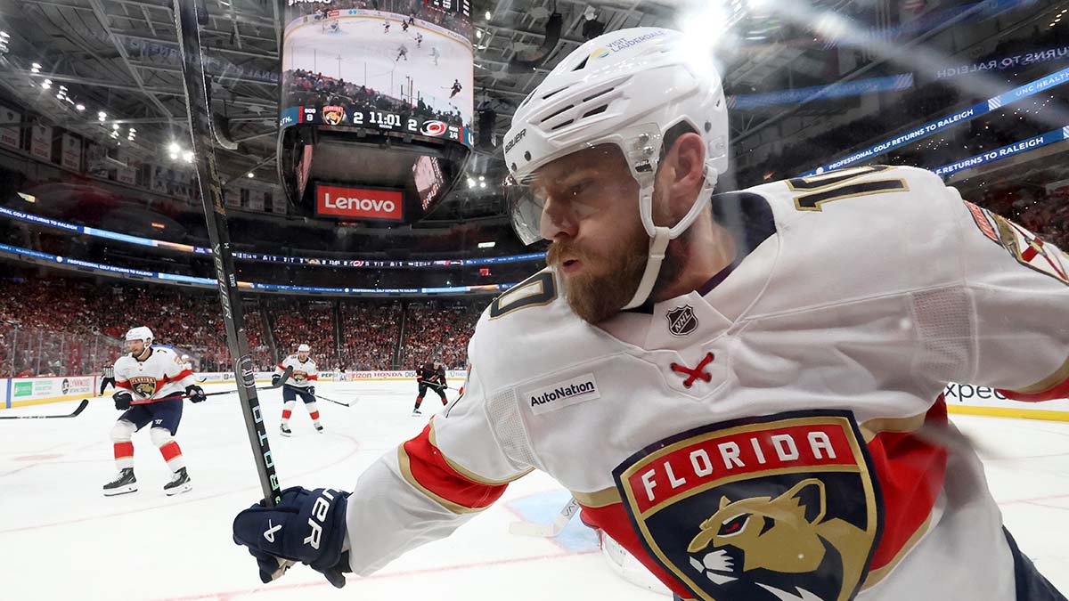 A.J. Greer making his Stanley Cup Final debut for the Panthers in Game ...