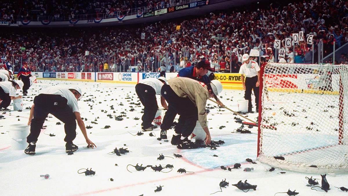 Marchand embraces Panthers’ rat-throwing tradition, which goes back 30 ...