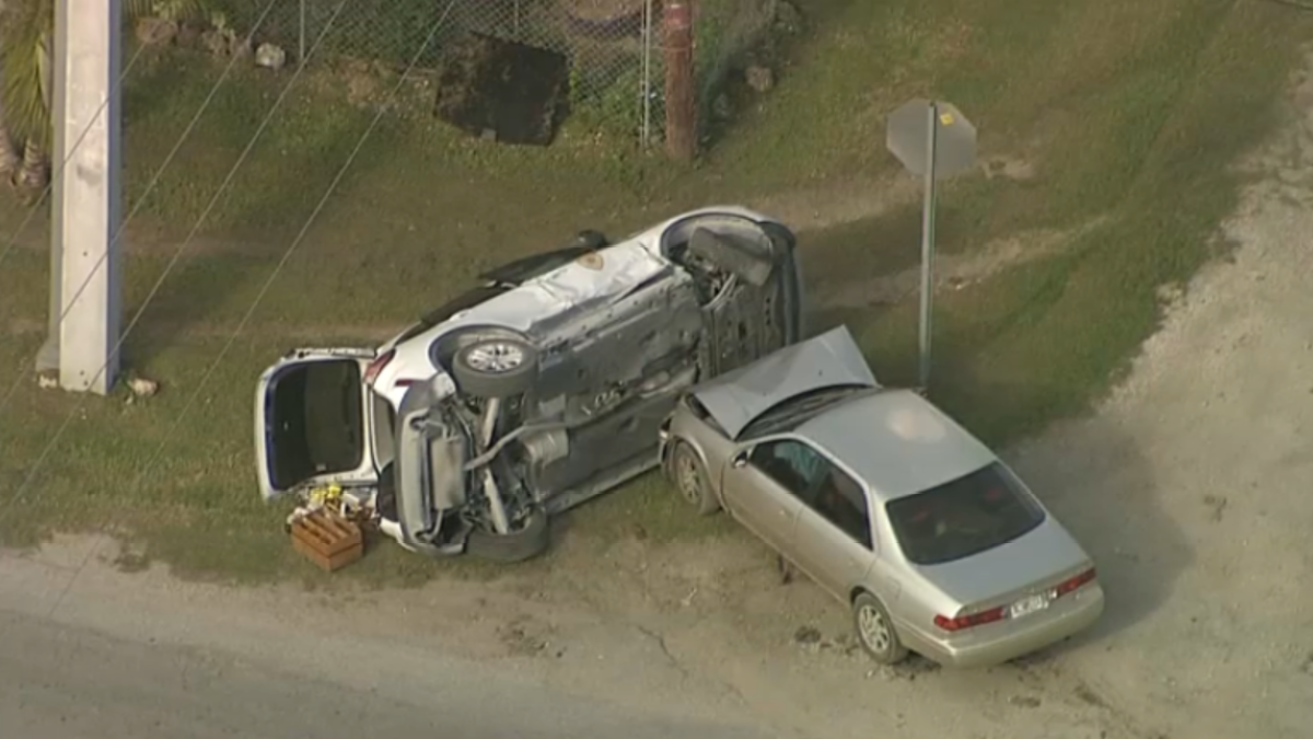 Rollover crash leaves Miami-Dade County employee hospitalized – NBC 6 South Florida