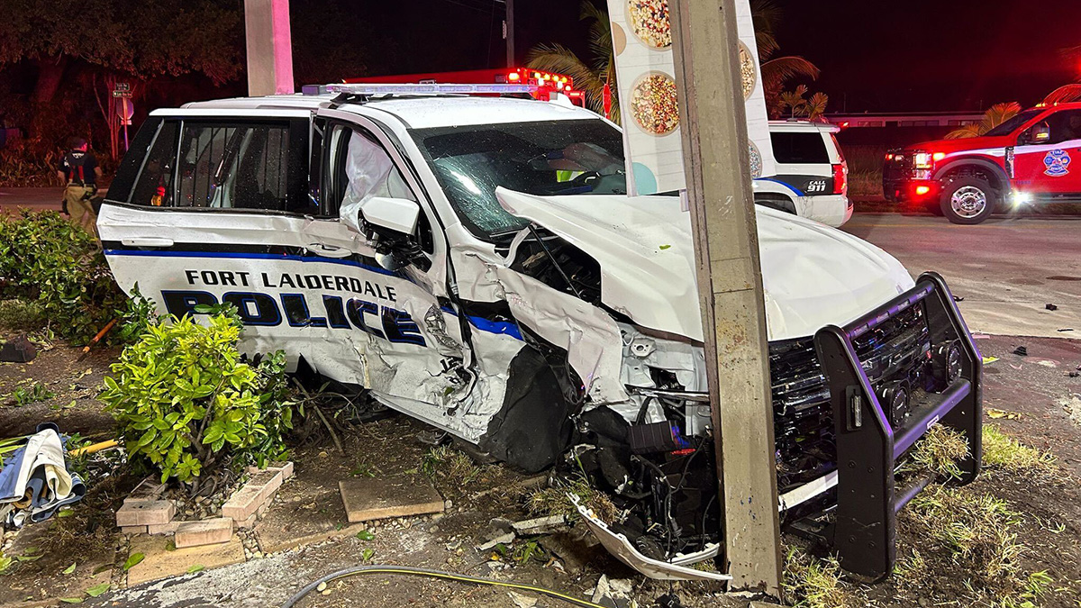 Surveillance video shows Fort Lauderdale Police officers crashing into ...