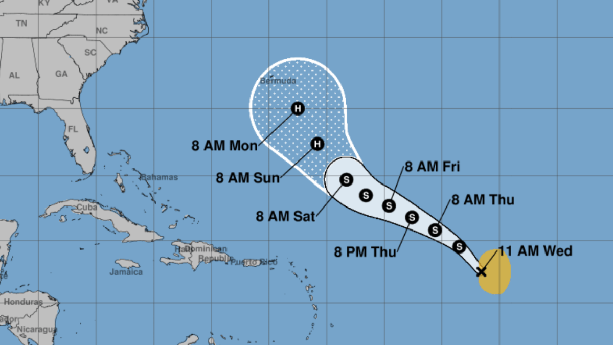 Tropical Storm Gabrielle forms in the Atlantic, NHC says – NBC 6 South ...