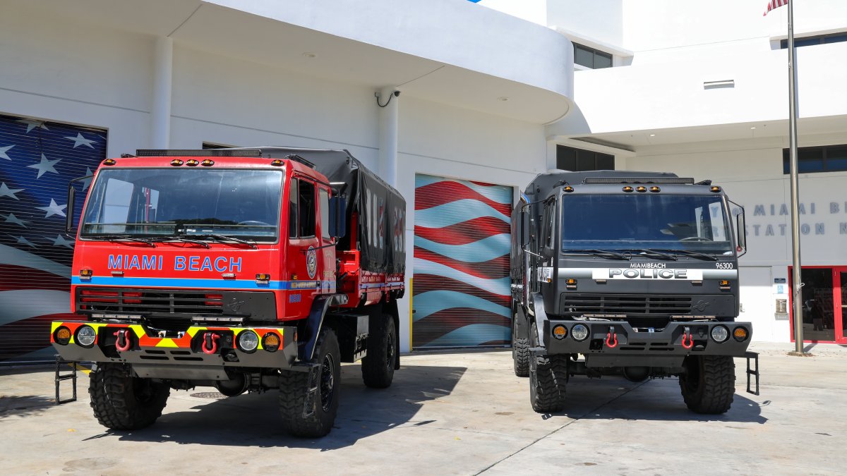 Miami Beach Police and fire rescue receive high-water vehicles for ...