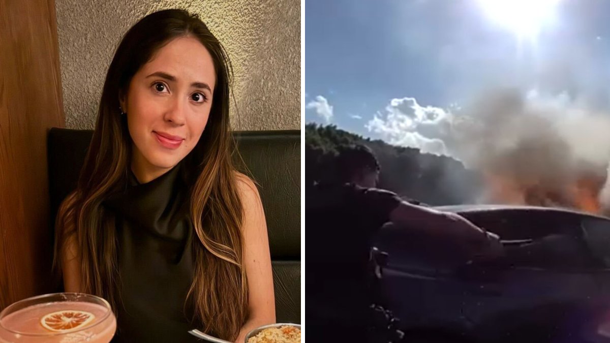 Video shows officers trying to save woman from burning car in North ...