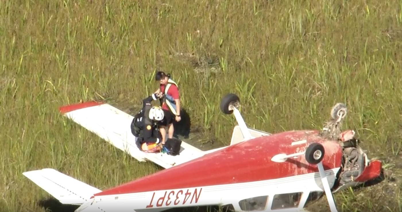 No injuries reported after plane with 2 on board crashes in Florida ...