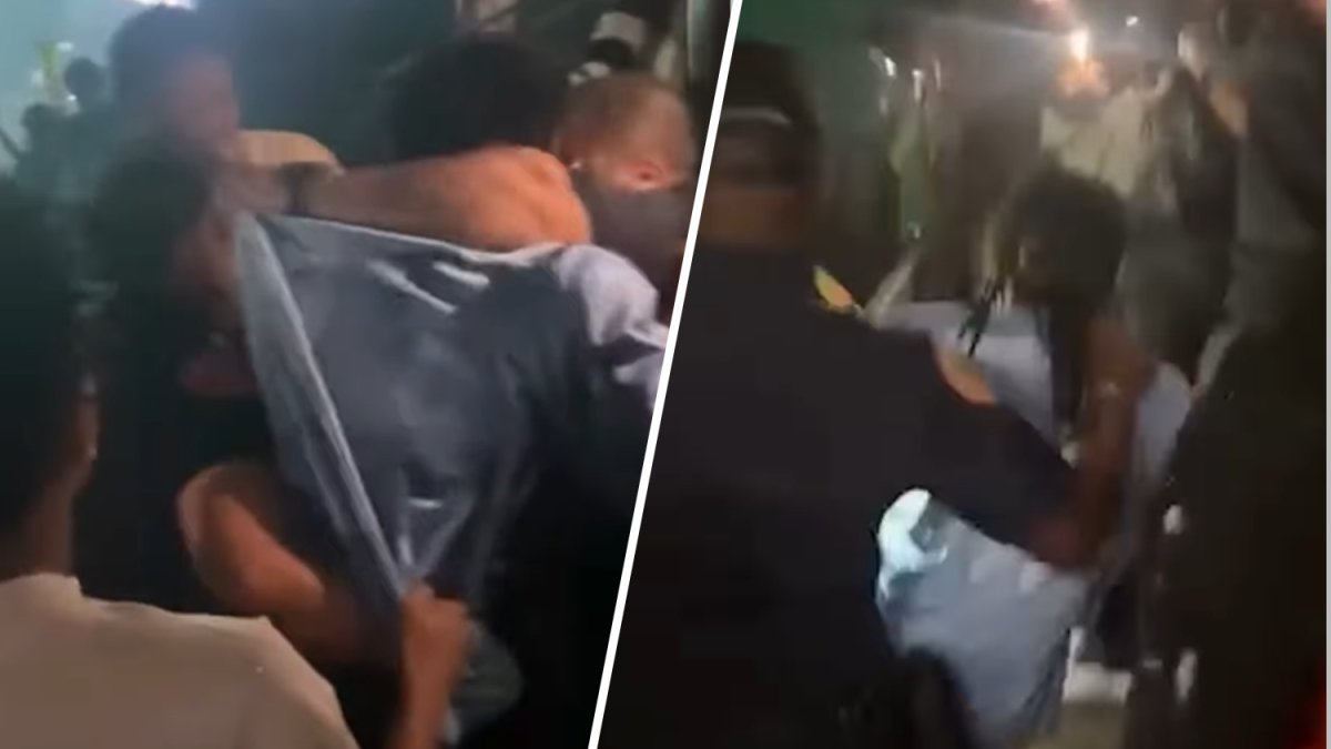 Police, man fall down several rows during arrest at NBA YoungBoy ...