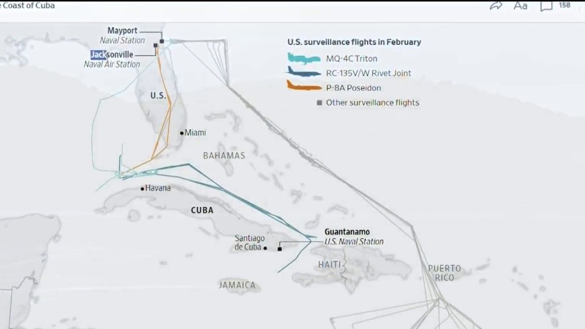 U.S. logs more than 150 hours of surveillance flights around Cuba ...