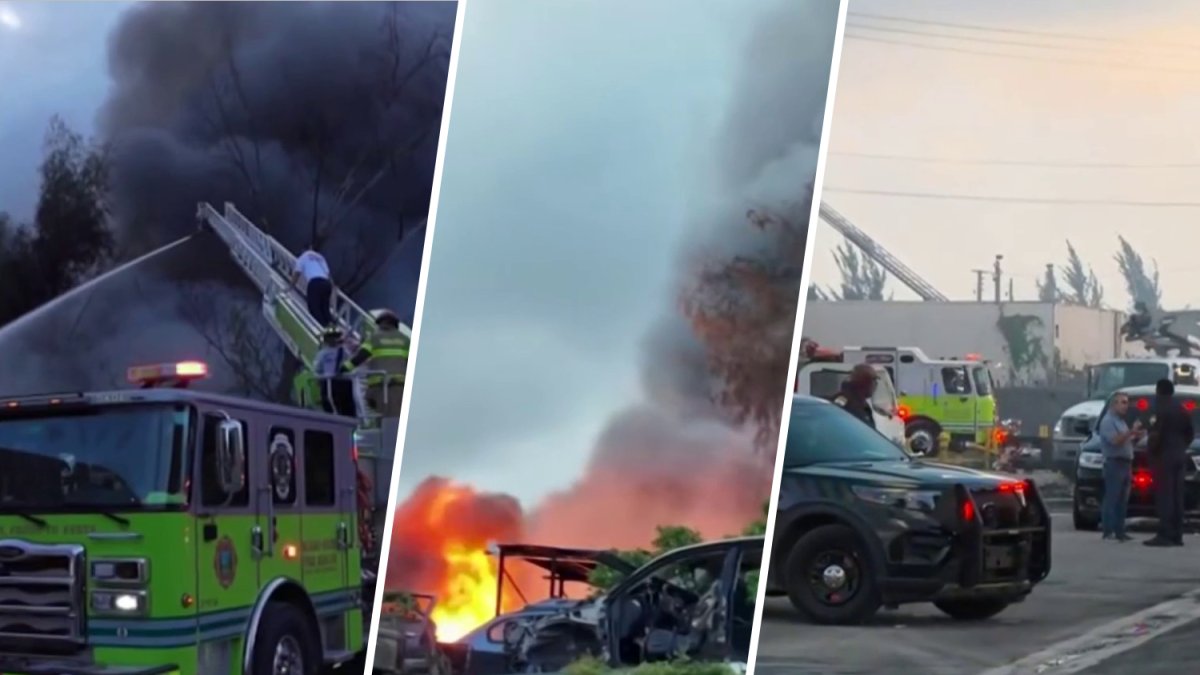 Massive junkyard fire prompts evacuations in Opa-locka – NBC 6 South ...