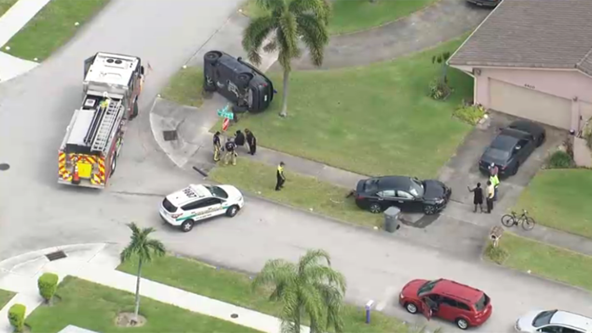 4 people flee scene after rollover crash in West Park, BSO says – NBC 6 ...