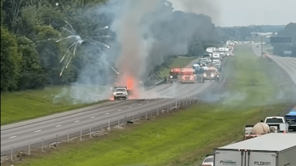 Trailer carrying fireworks ignites on Tennessee highway – NBC 6 South ...